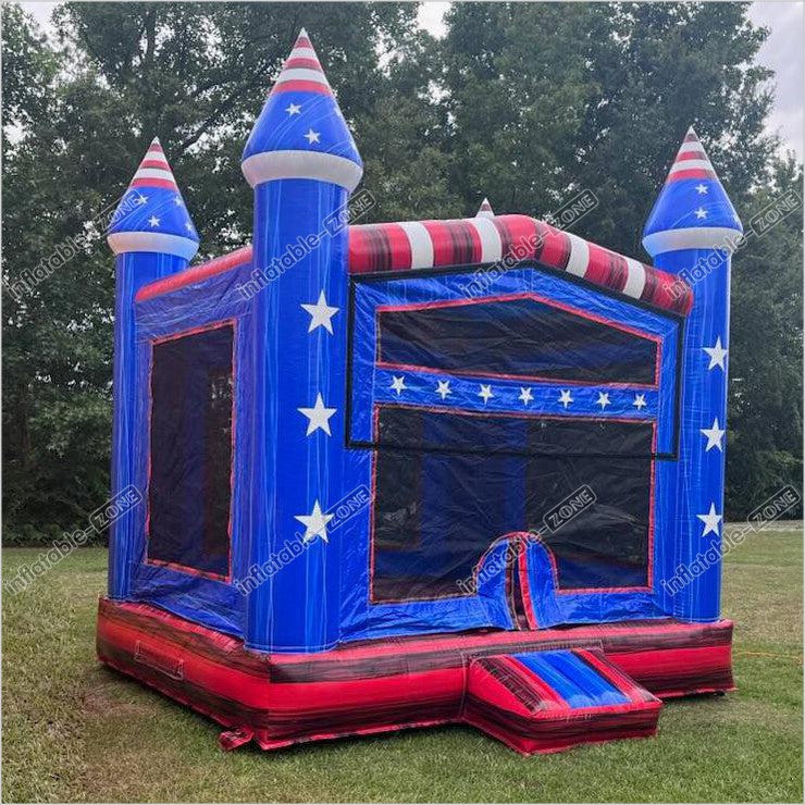 Play Yard Inflatable Bouncer All American Bouncy Castle Star And Strip