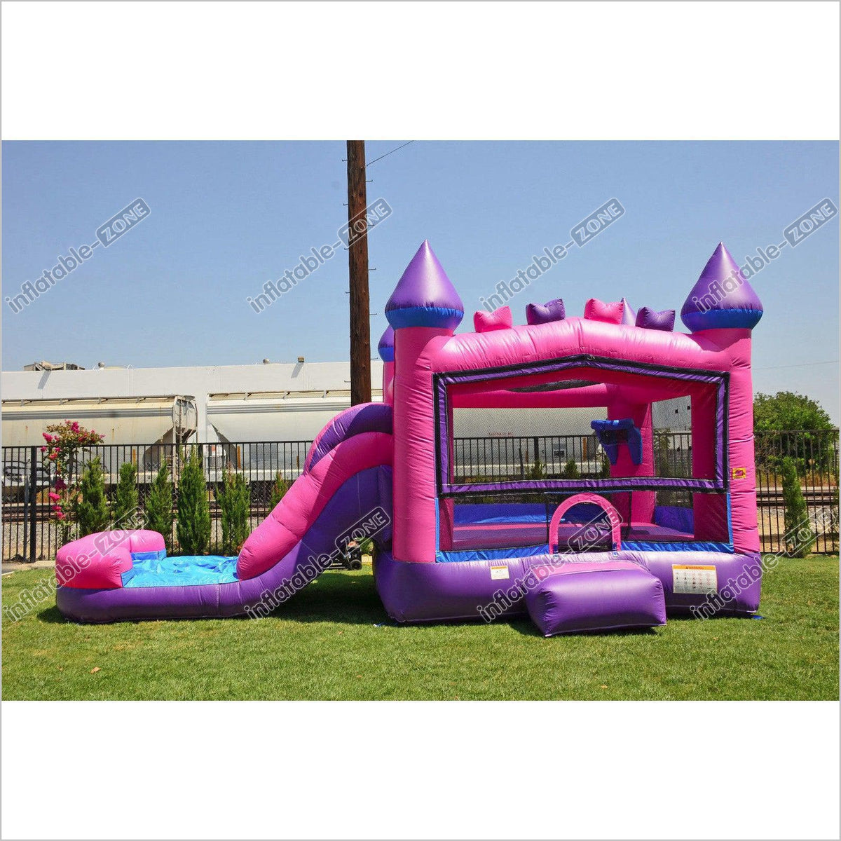 Princess Castle Bounce House 4 In 1 Wet Dry Combo Pink Bouncy Jump And ...