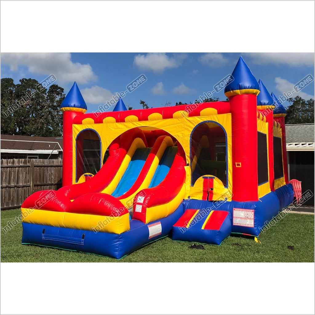 Combo Bounce House Big Blow Up Slide Play Yard Inflatable Bouncer Cast ...
