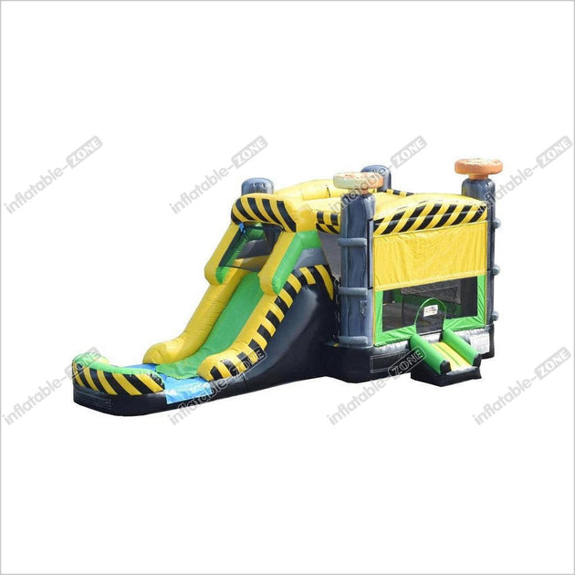 Adventure bounce house water slide combo wet dry blast zone bouncy cas ...