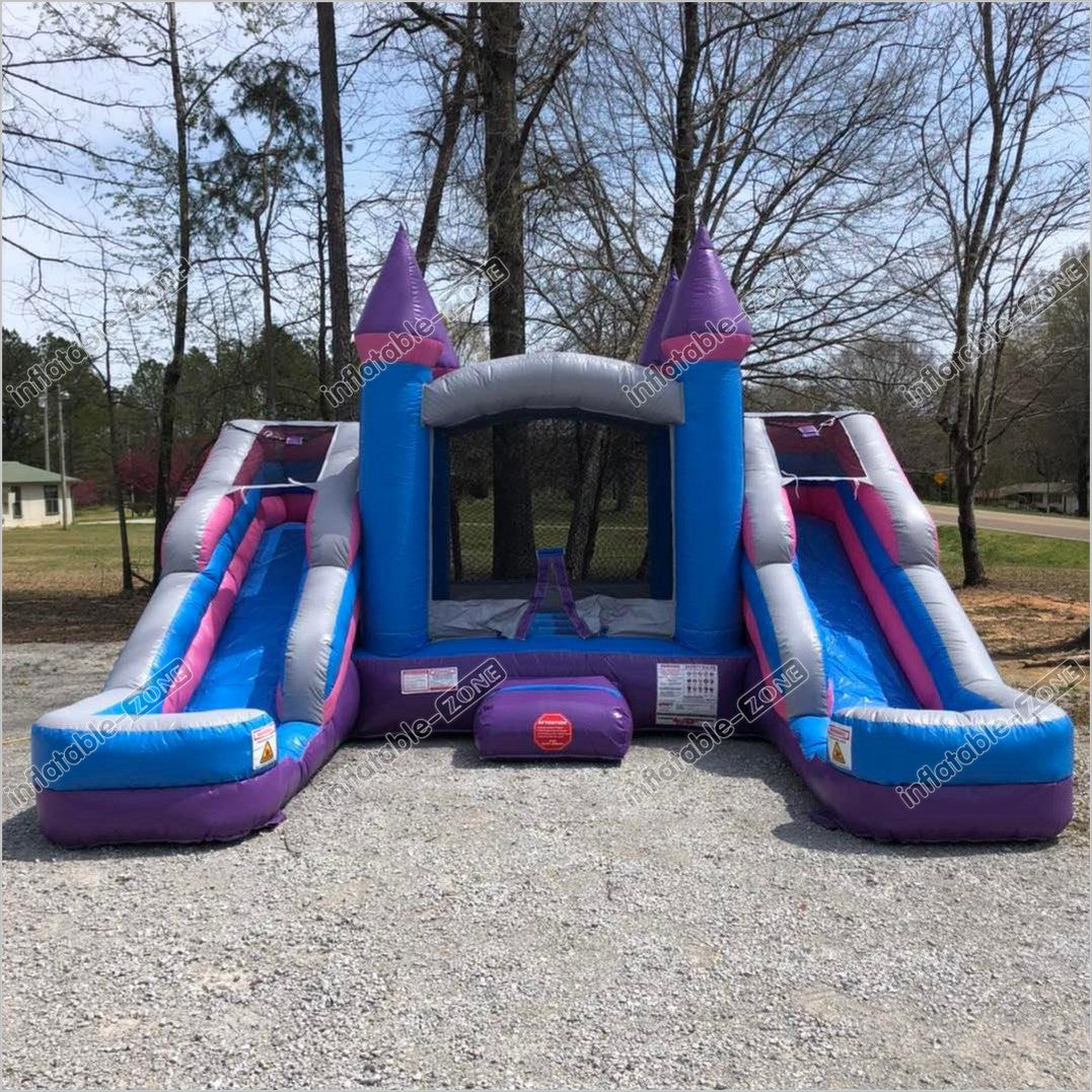Double Slide Bounce House Wet Dry Combo Inflatable Trampoline Jumping ...