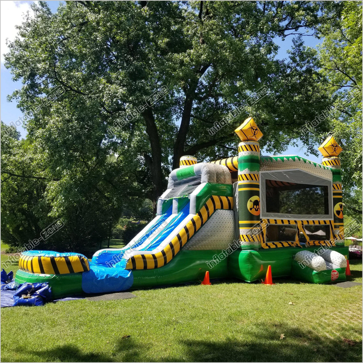 Slides Combo Wet And Dry Bounce House Happy Jump Inflatables Waterslid ...