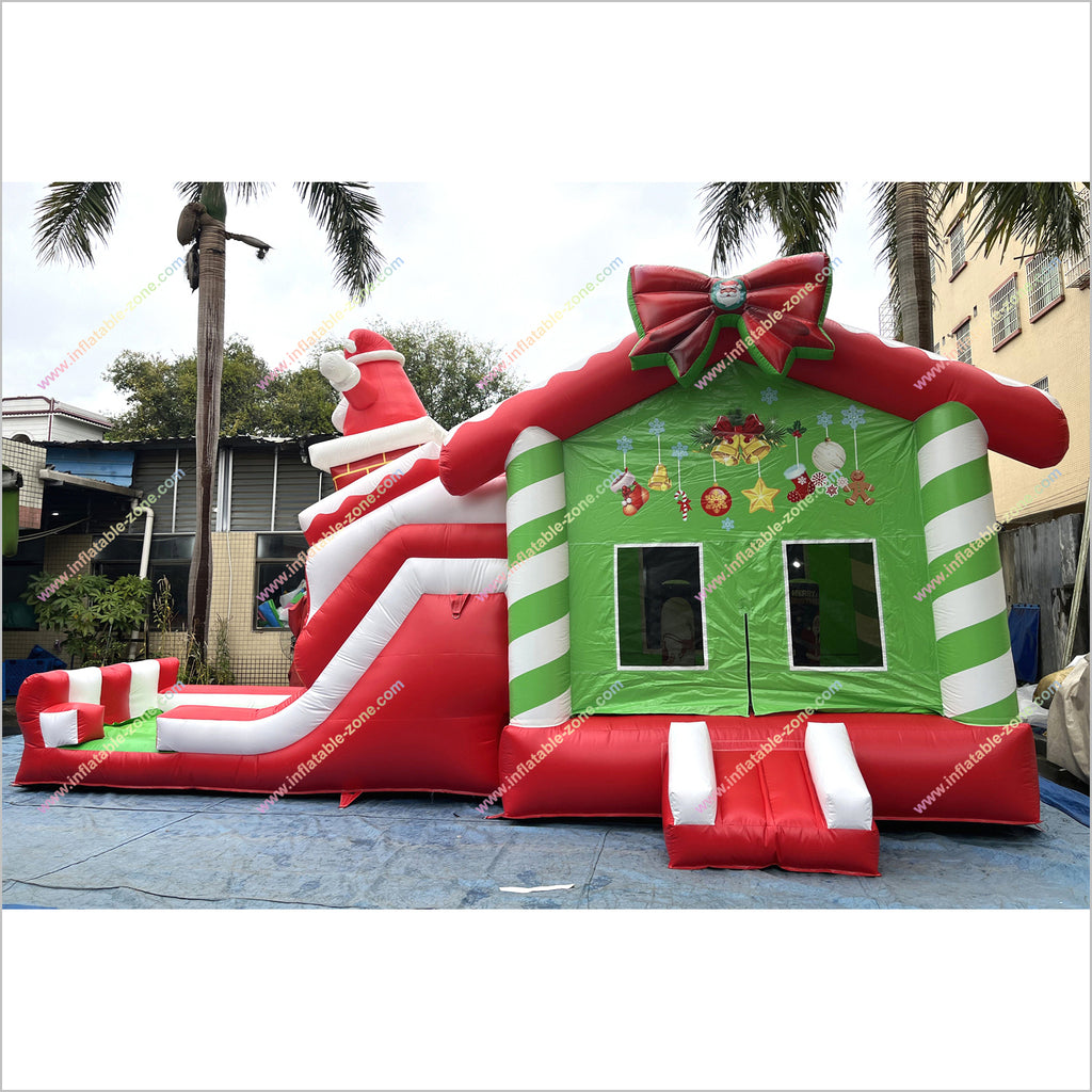 Outdoor Santa Claus Bounce House Slide Rentals Christmas Combo Inflata