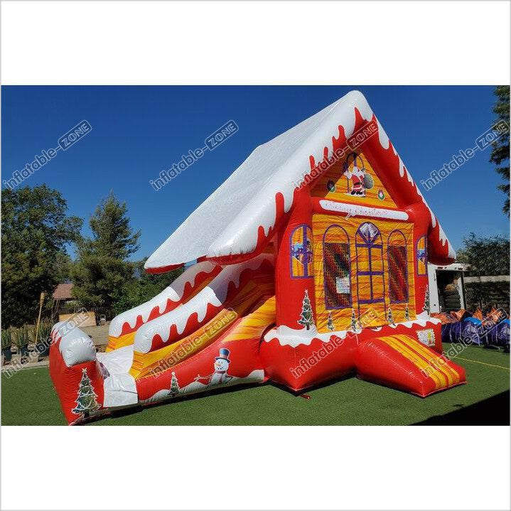 Christmas Bouncer Combo Jumping Bouncy Castle Slide Inflatable Bounce