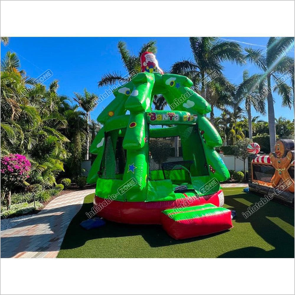Christmas Tree Bounce House Commercial Jumpers Inflatable House Bouncy