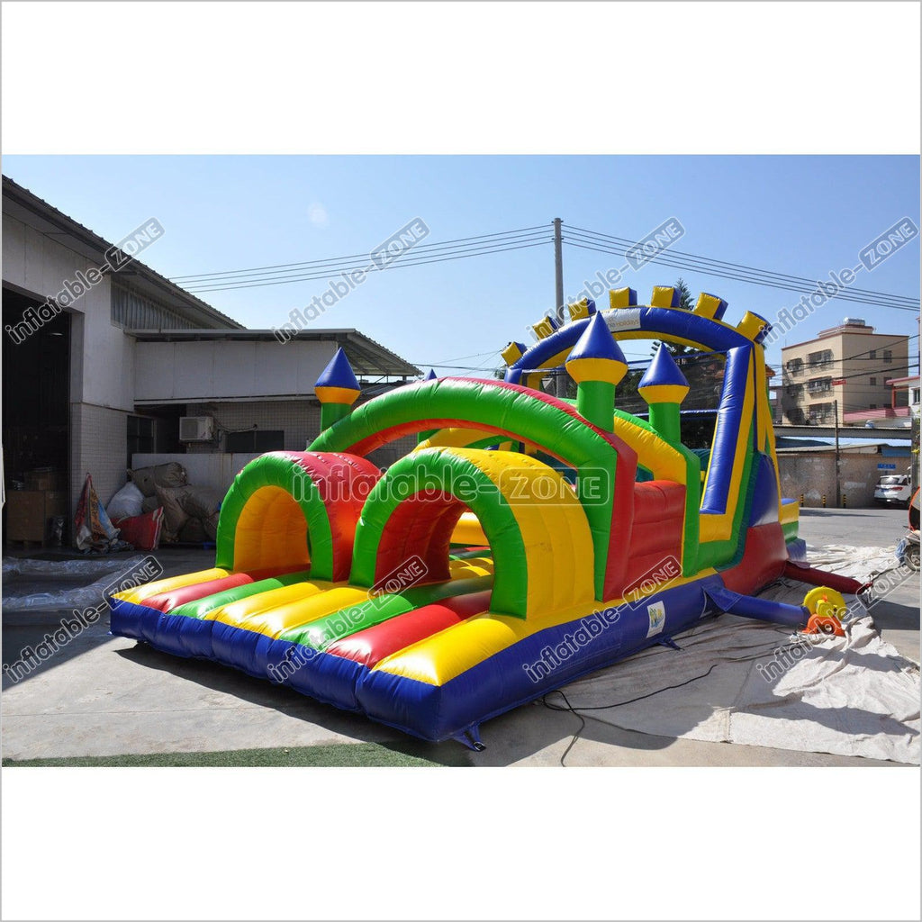 Inflatable Obstacle Course Out Sports Game Race With Obstacles Bounce