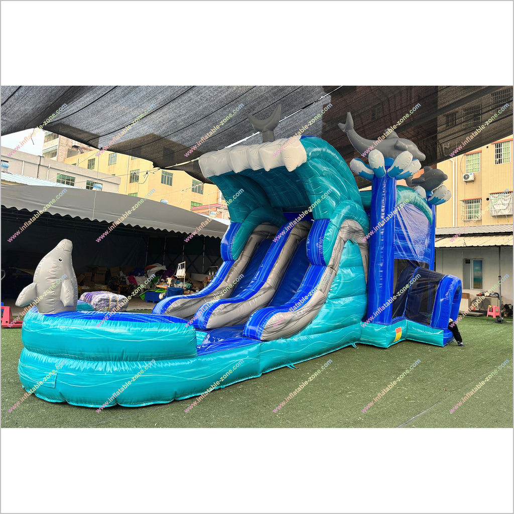 Dolphin Combo Water Slides And Bounce Houses For Rent Jumpers Party In