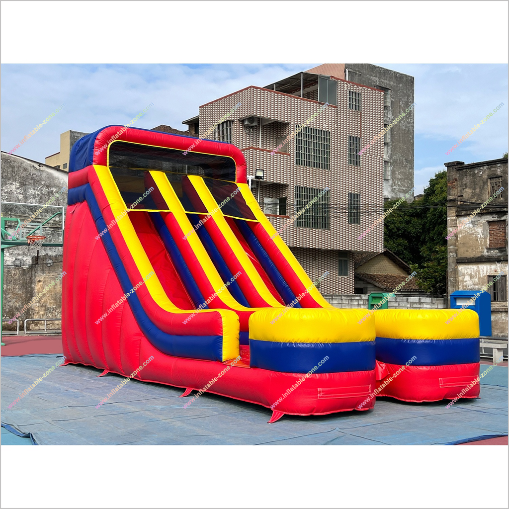 Double Lane Inflatable Slide Best Commercial Playground Equipment Big
