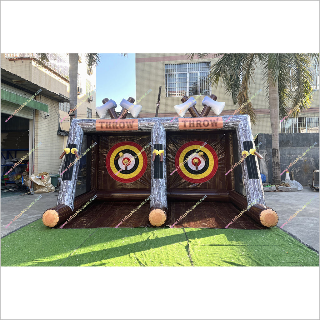 Double Sports Inflatable Axe Throwing Rental Play Equipment Near Me Ax