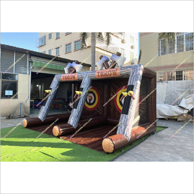 Double Sports Inflatable Axe Throwing Rental Play Equipment Near Me Ax