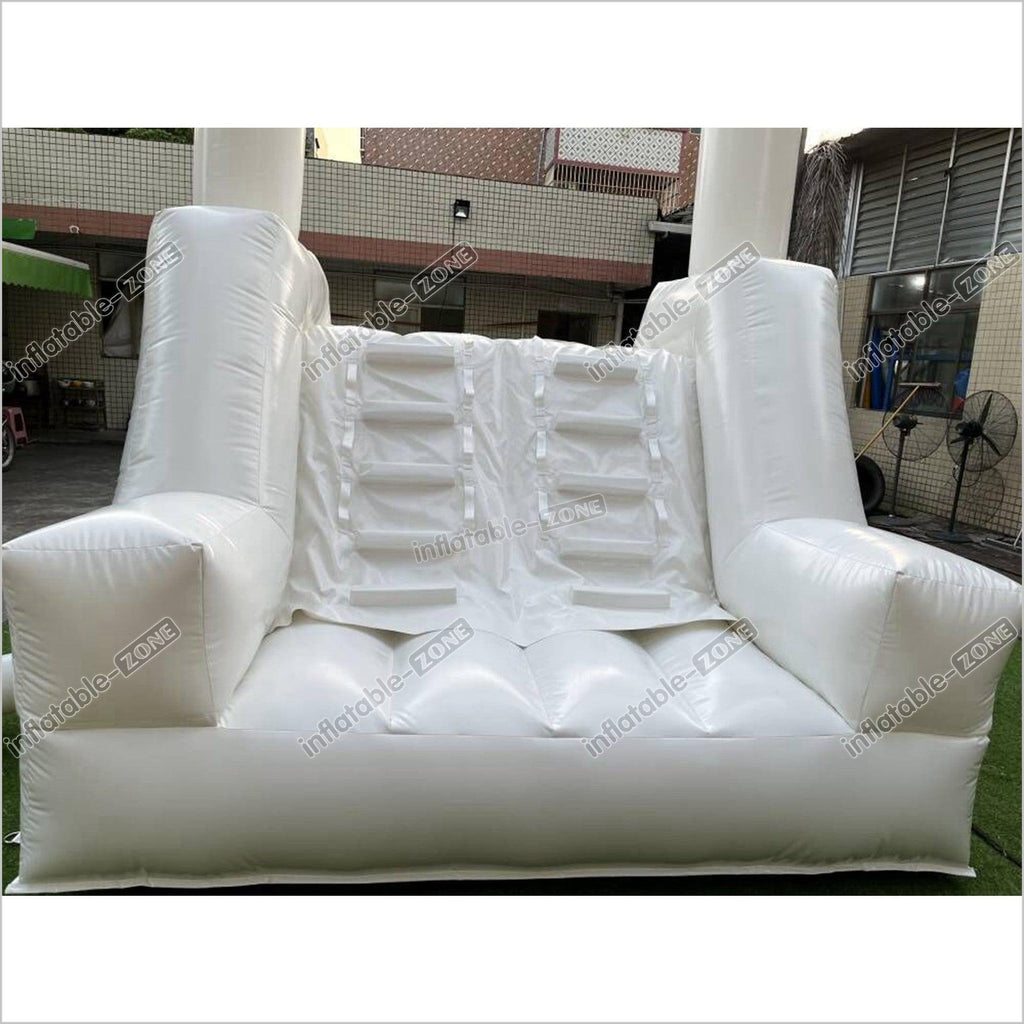 Inflatable White Bounce House With Slide Castle Wedding Jumping Castle ...