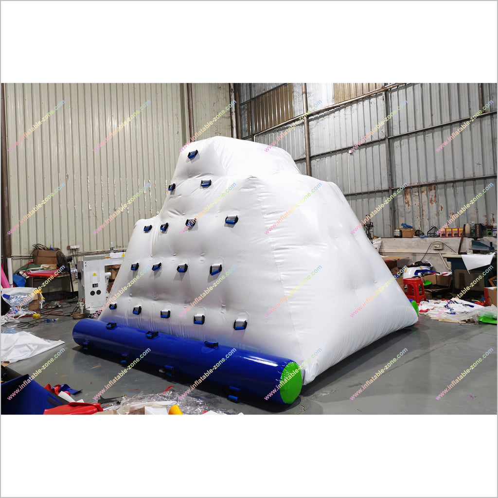 Fun Water Park Blow Up Iceberg Inflatable Water Games Rock Wall Climbi