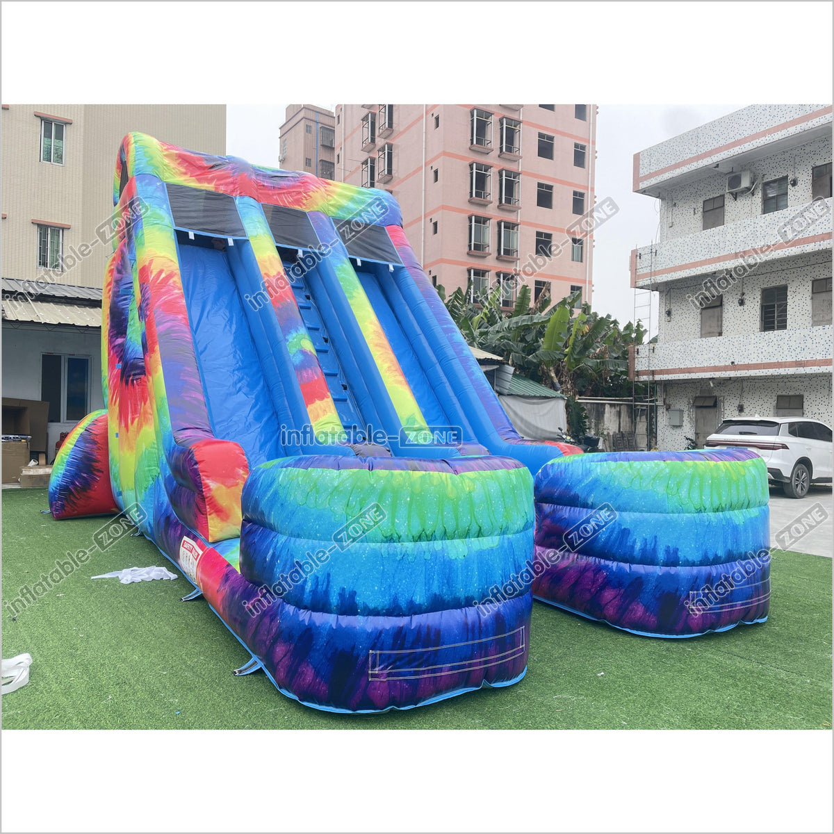 Commercial Inflatable Double Slide Outdoor Inflatable Big Slide Giant ...