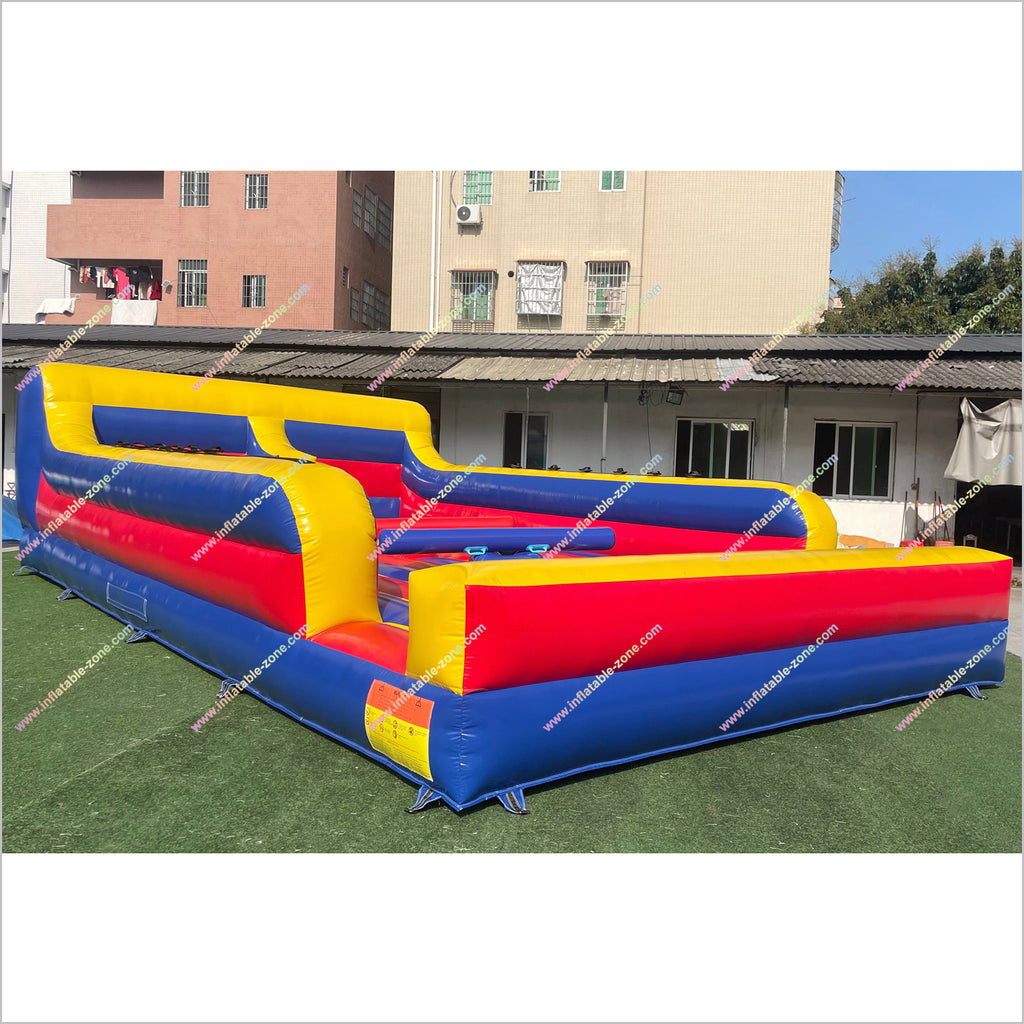 Gladiators Inflatables Bungee Run Joust Combo Interactive Activity Jou