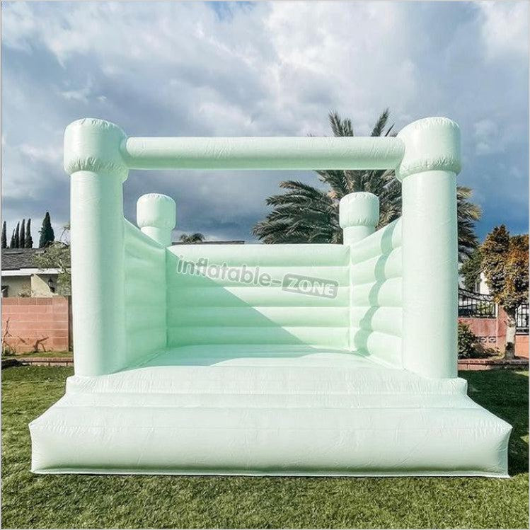 Pastel Yellow Color Mini Inflatable Bouncy Castle Combo Bounce House F