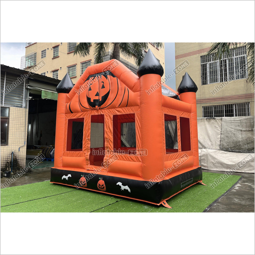 Halloween Pumpkin Inflatable Bouncing House Birthday Entertainment Bac