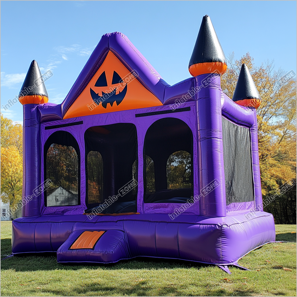 Big Inflatable Bounce House Backyard Play Equipment Pumpkin Halloween