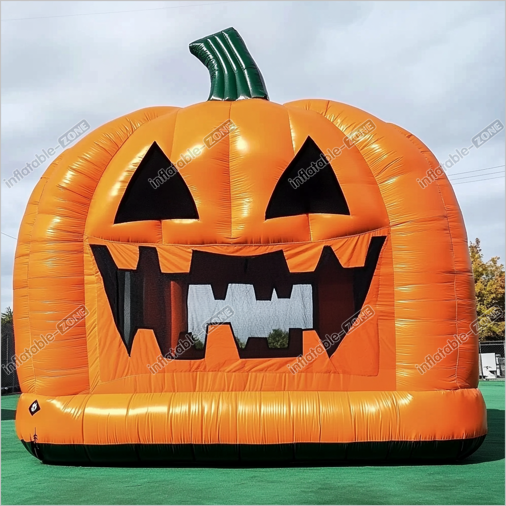 Halloween Blow Up Pumpkin Hollow Inflatables Jumping Castle Fan Inflat