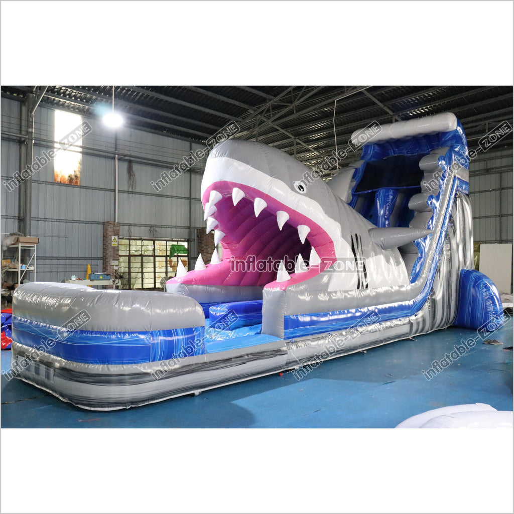 Happy Hop Inflatable Shark Slide Party Blow Up Commercial Inflatable W