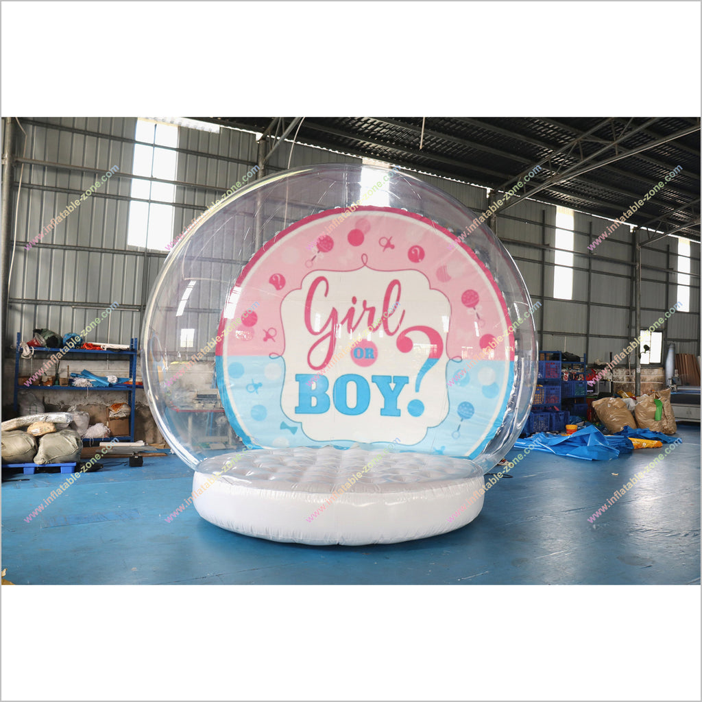 Human Snow Globe Inflatable Bubble Dome Bounce House Gender Reveal Sno