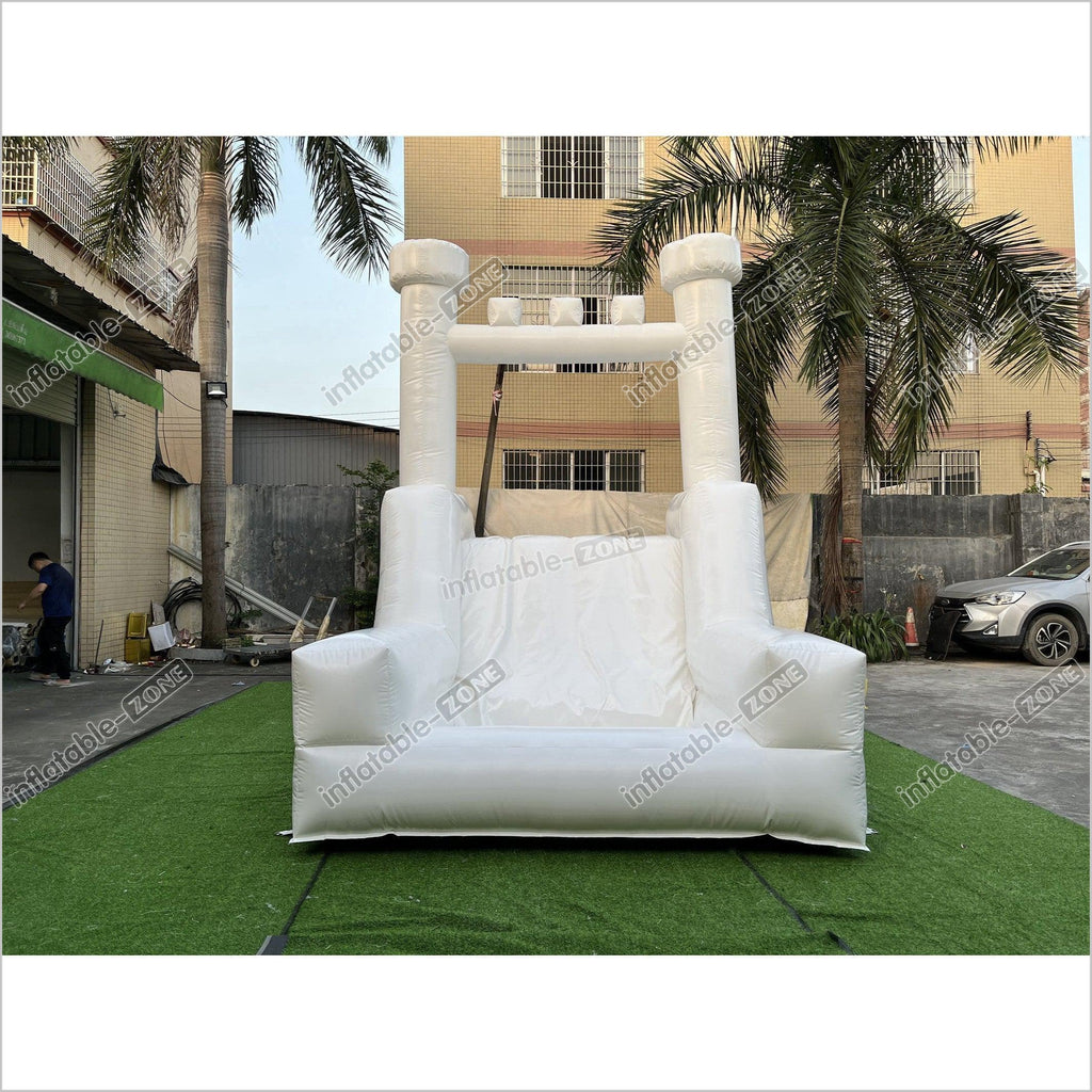 Inflatable White Bounce House With Slide Castle Wedding Jumping Castle ...