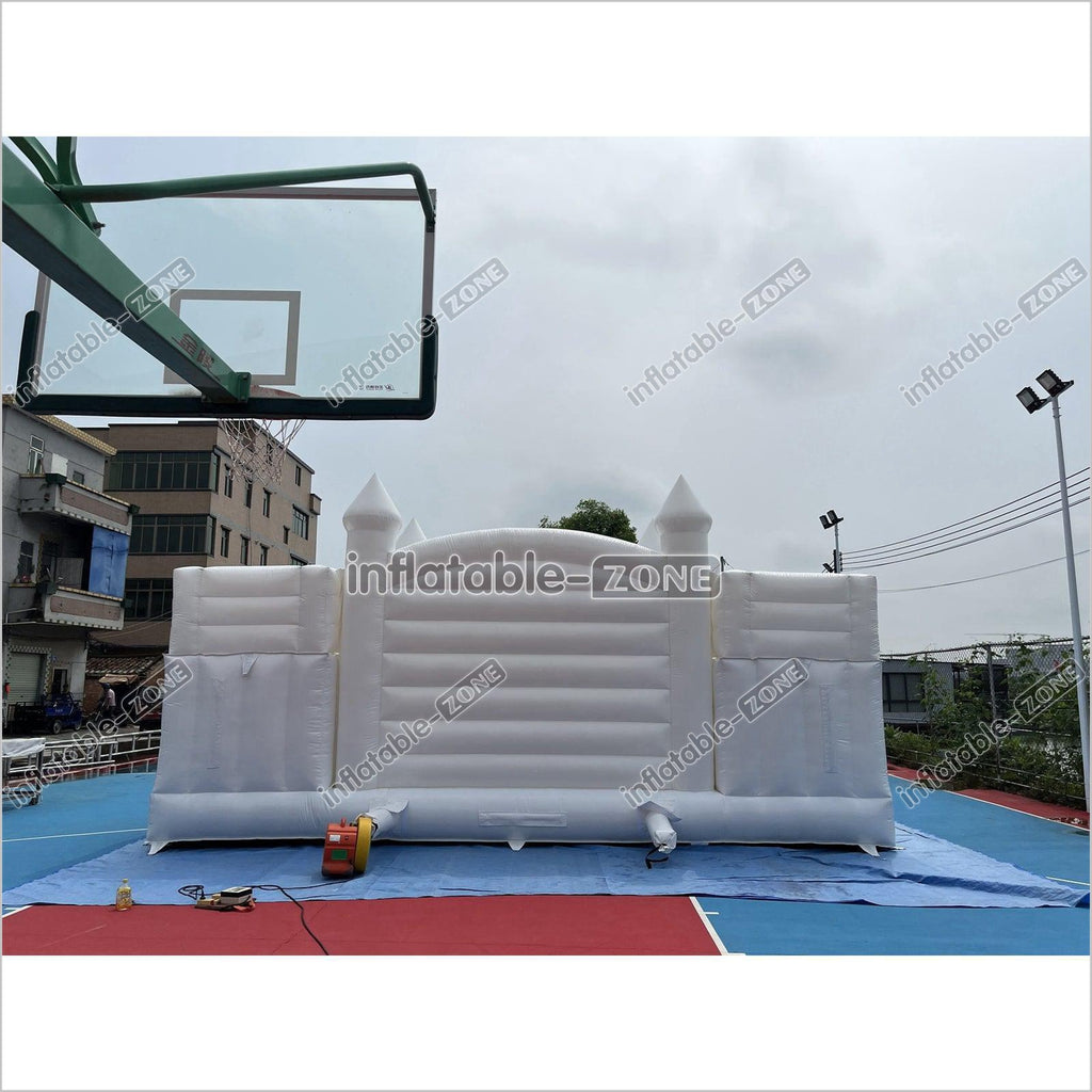 White Bouncer Castle Inflatable Water Slide Wedding Jumpy House Castle ...
