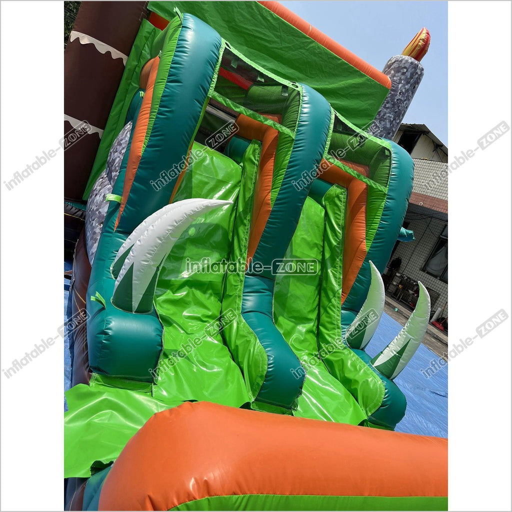 Inflatable Dinosaur Bounce House With Slide Rainforest Bouncy House ...