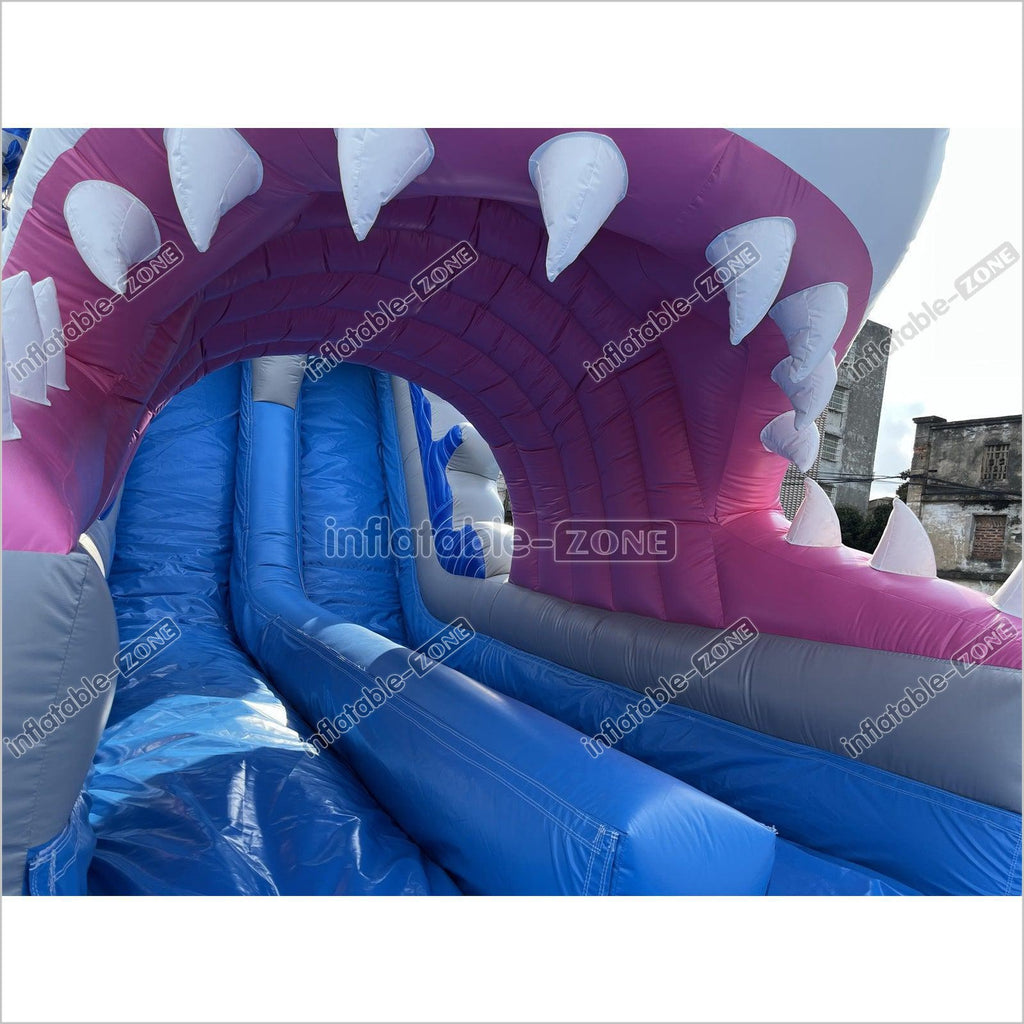 Inflatable Shark Water Slide Shark Blow Up Water Slide Shark Bounce Ho ...