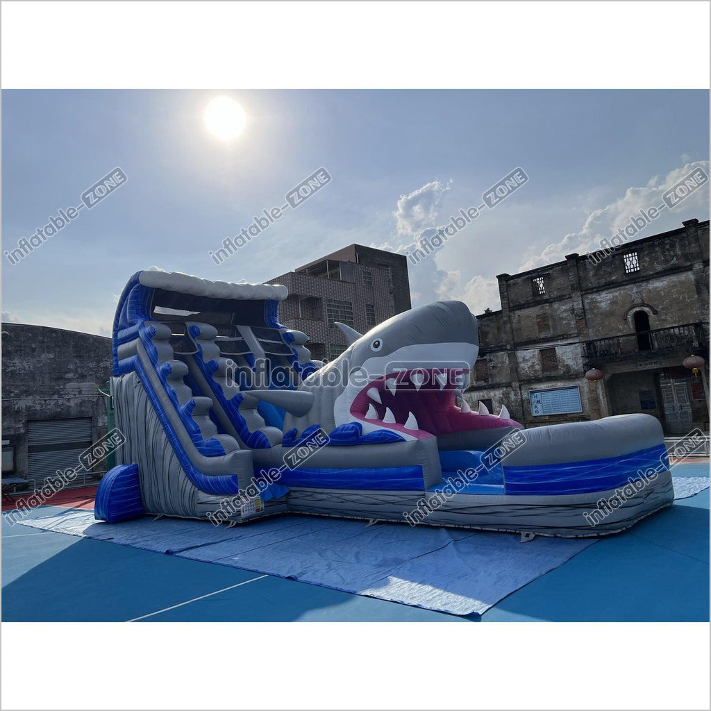 Inflatable Shark Water Slide Shark Blow Up Water Slide Shark Bounce Ho ...