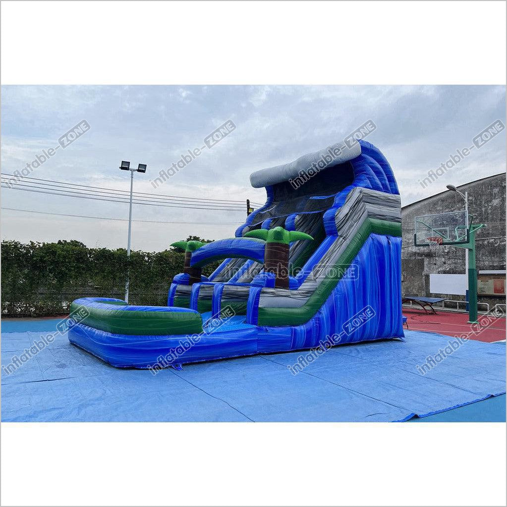 Tropical Water Slide Bounce House Wet Dry Blow Up Bouncy Castle Party ...