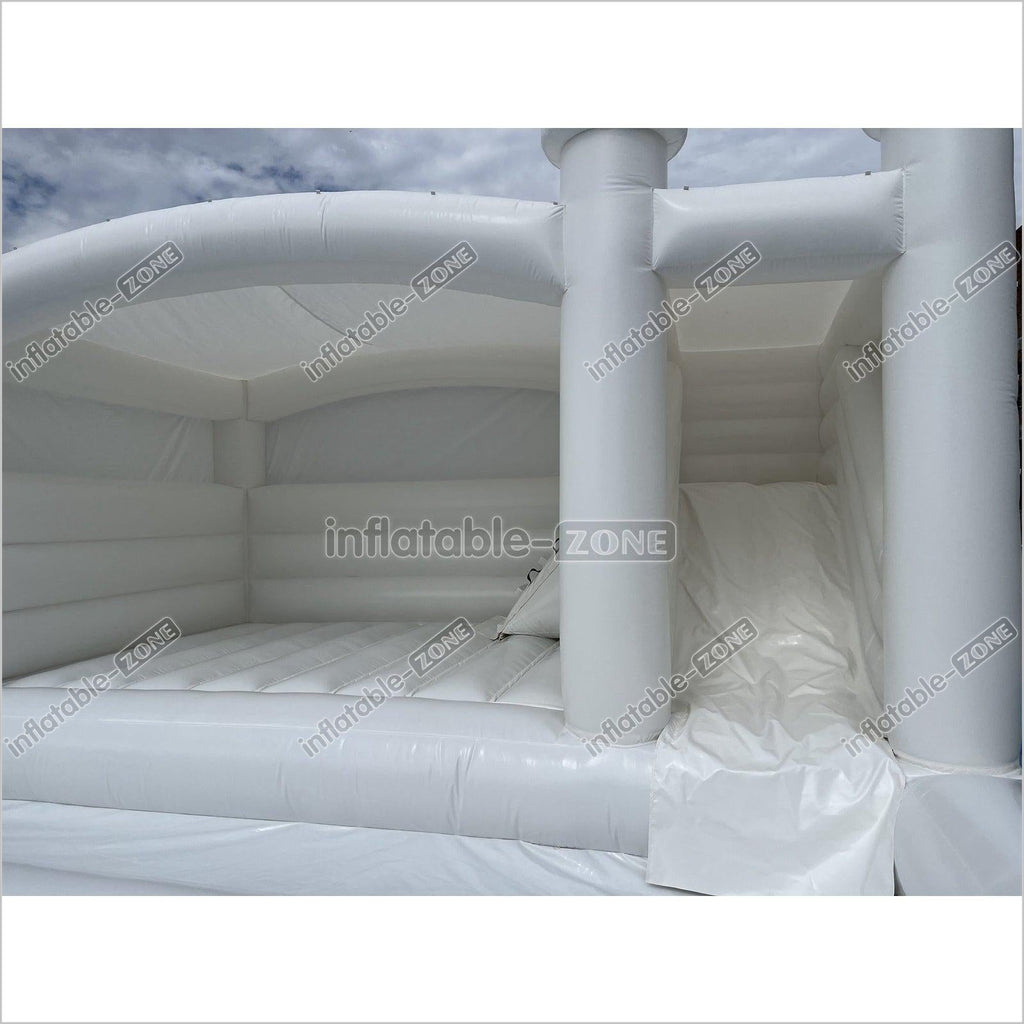 Inflatable White Bounce Castle With Slide Inflatable Water Balloon Poo ...