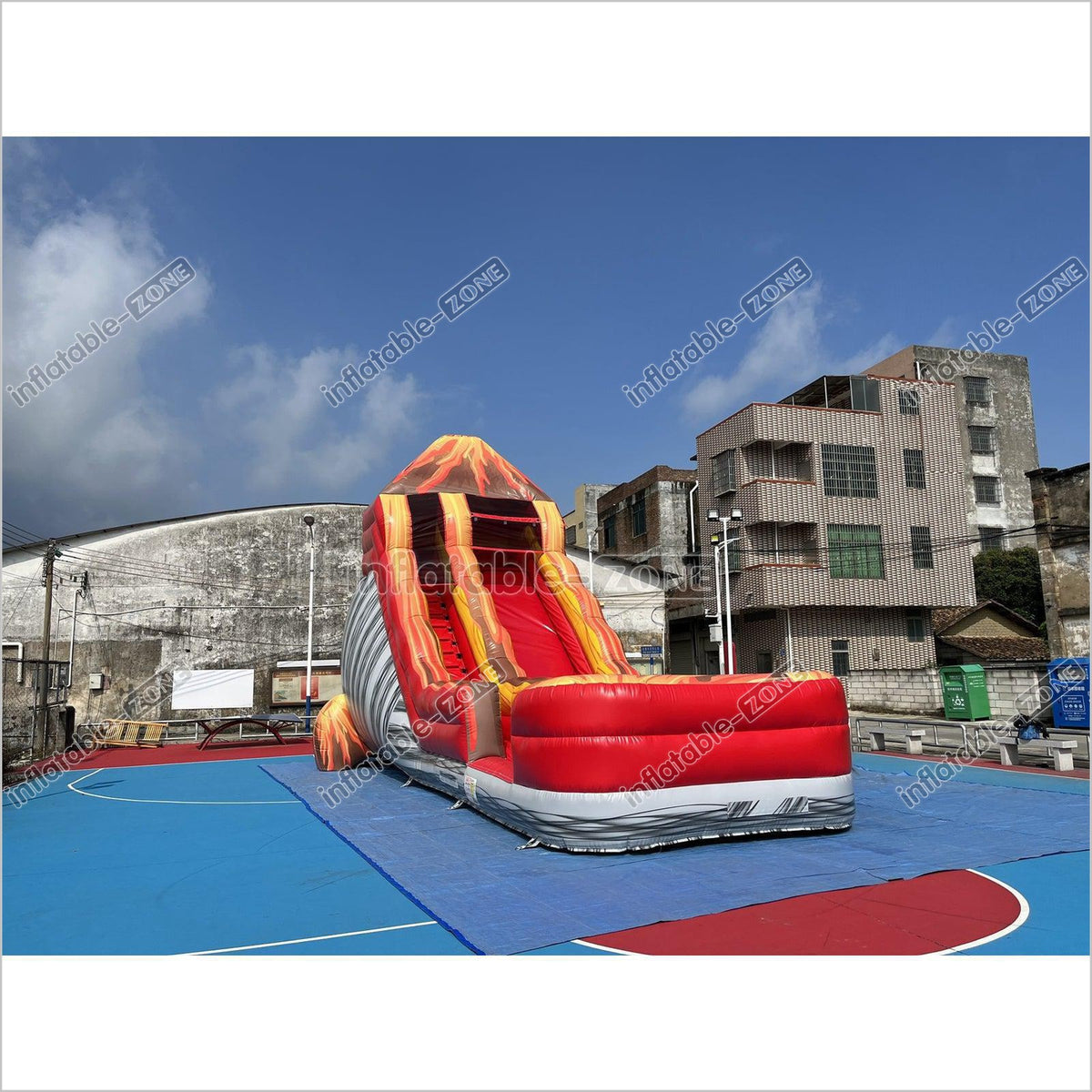 Inflatable Volcano Water Slide Blow Up Magma Color Water Slide Factory ...