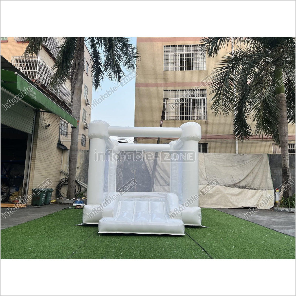 Inflatable Small White Bounce House With Slide for Party White Bouny C ...