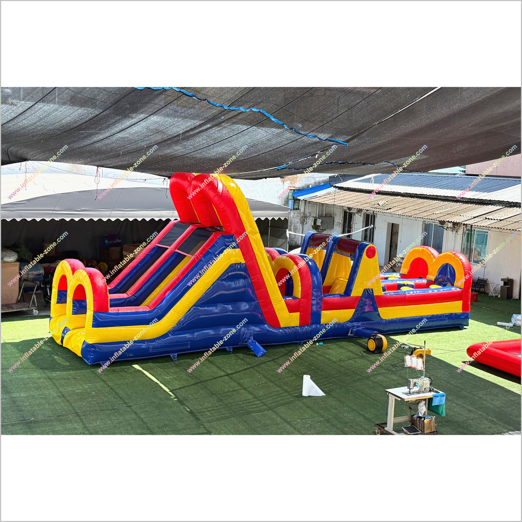 Race Climb Inflatable Assault Course Slide Tunnels Games Outdoor Obsta