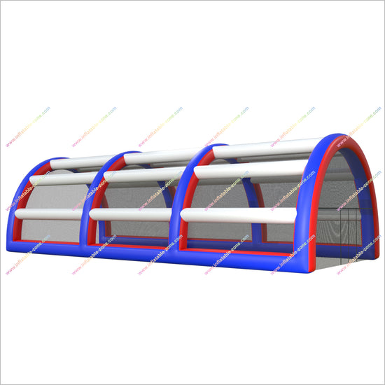 Inflatable Batting Tunnel Baseball Cage Netting Outdoor Speed Kick Tra