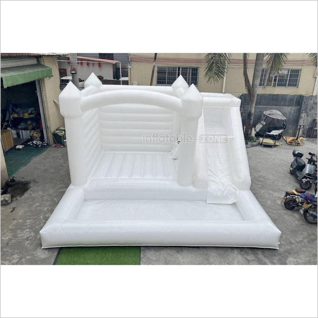 Outdoor Large White Inflatable Bouncer Jumping Slide Bouncy Castle Wit