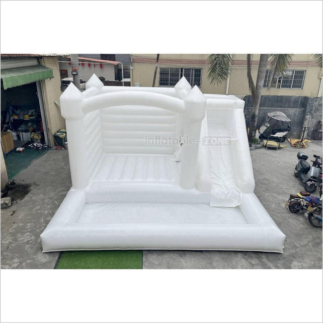 Outdoor Large White Inflatable Bouncer Jumping Slide Bouncy Castle Wit