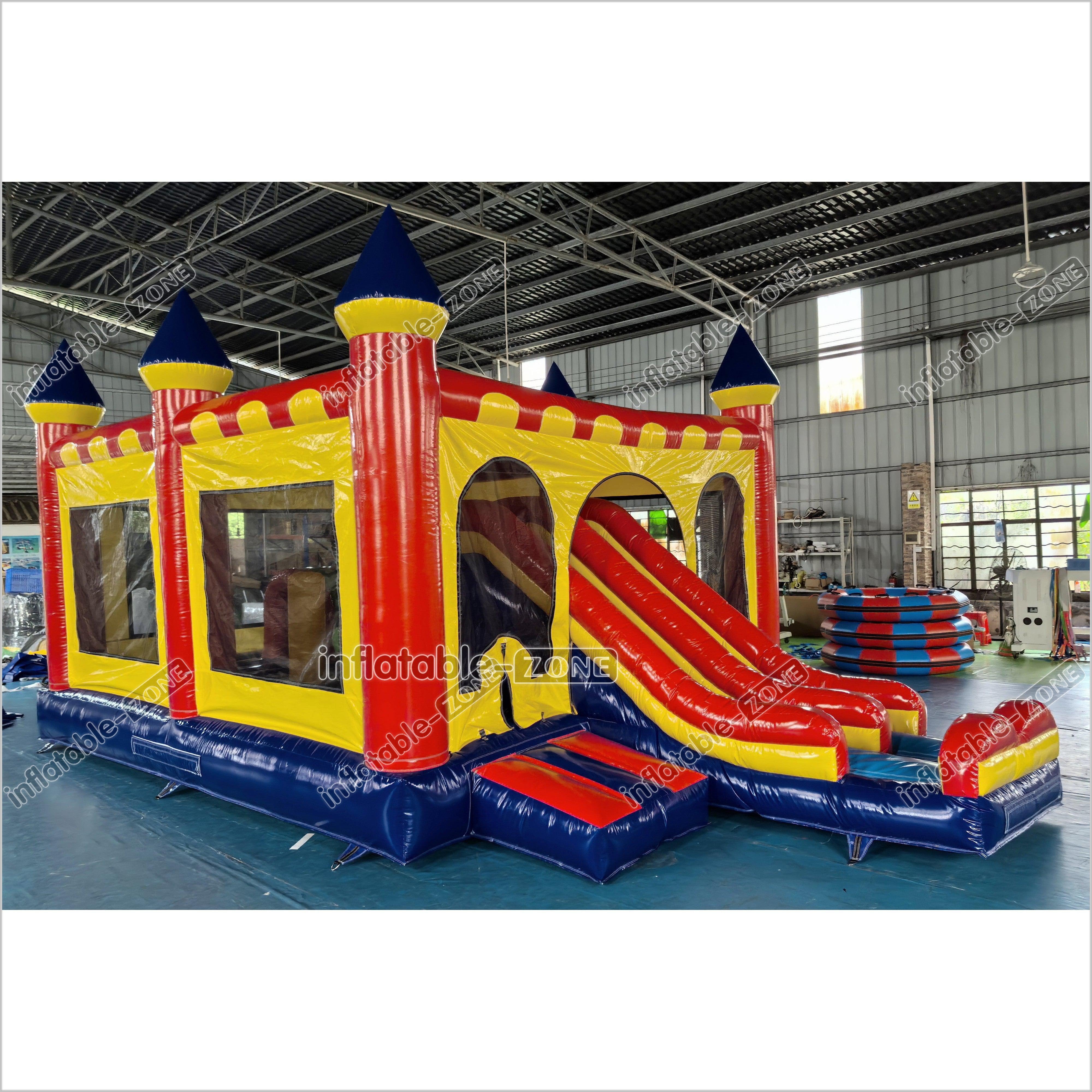 Commercial Inflatable Bouncy Castle With Slide Combo Inflatable Bounce ...