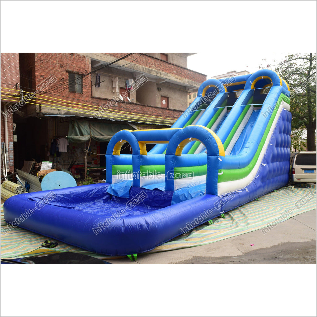 Sunny And Fun Double Water Slide Giant Commercial Inflatable Bouncy Sl
