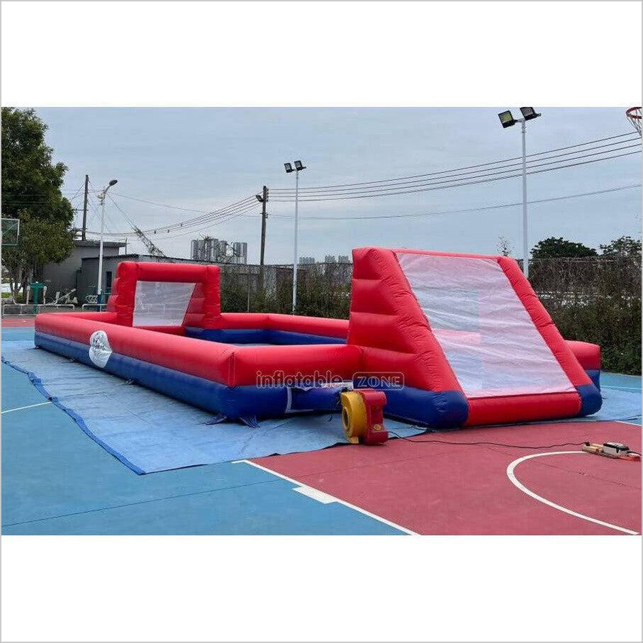 Huge Outdoor Inflatable Football Arena Pitch Interactive Giant Inflata