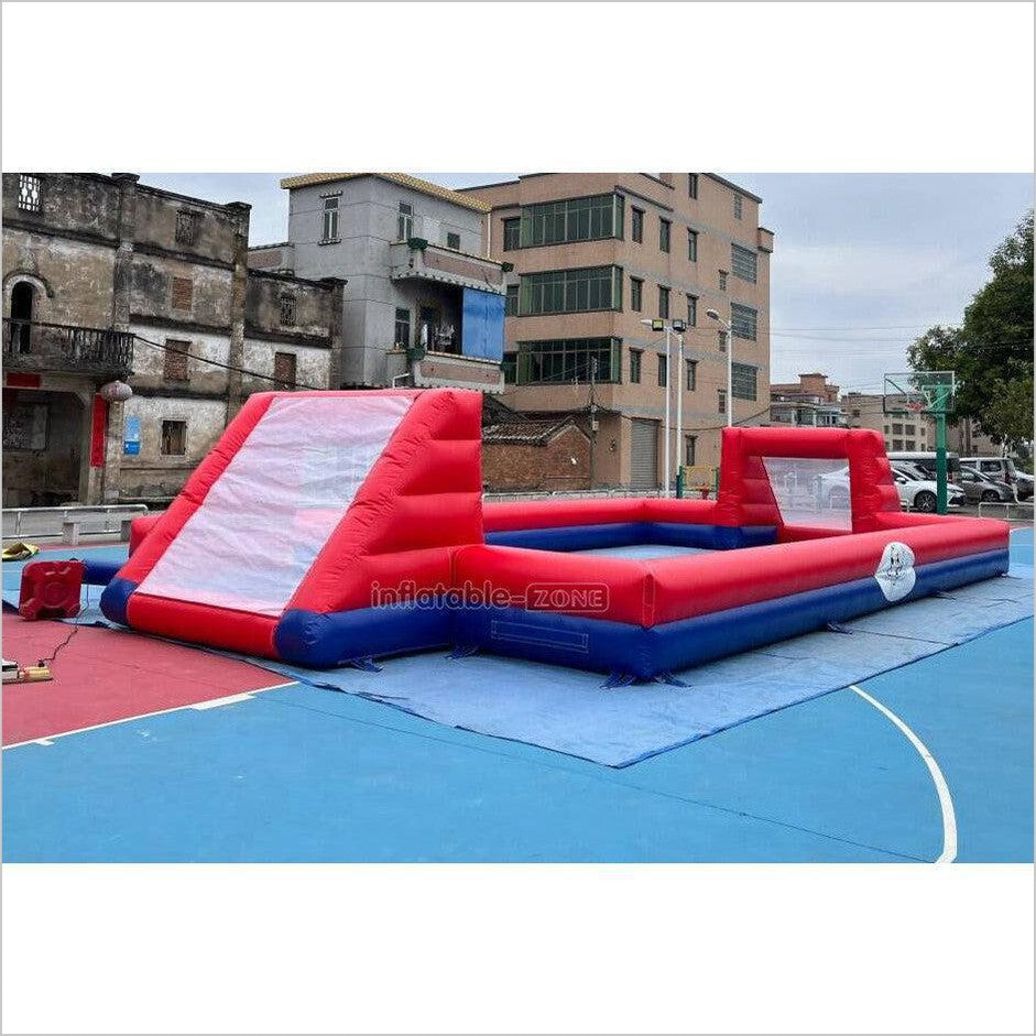 Huge Outdoor Inflatable Football Arena Pitch Interactive Giant Inflata ...