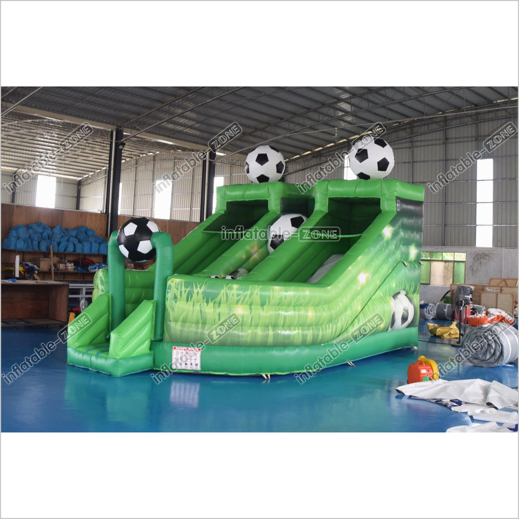 Inflatable Football Slide Children Sports Theme Bouncy Castle Inflatab