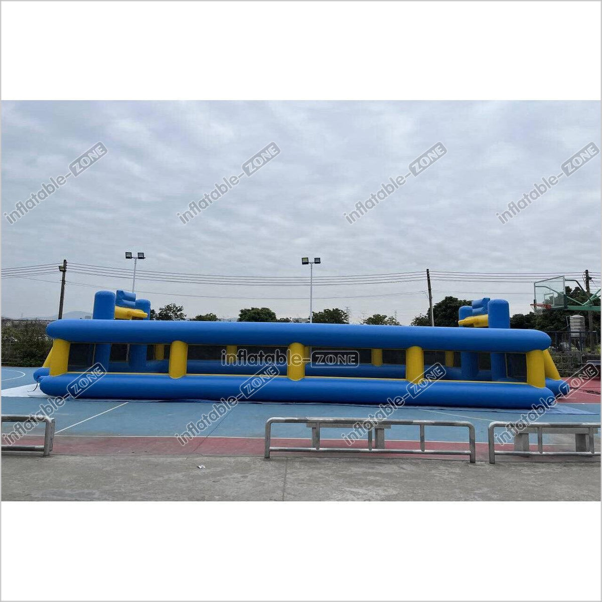 Outdoor Interactive Soccer Playground Equipment Inflatable Human Footb ...