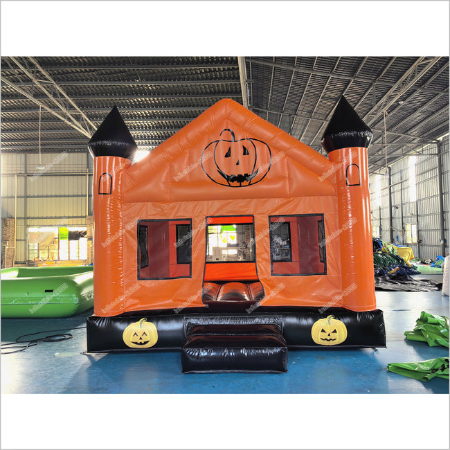 Inflatable Indoor Bounce House Halloween Pumpkin Blow Ups Jumper Birth