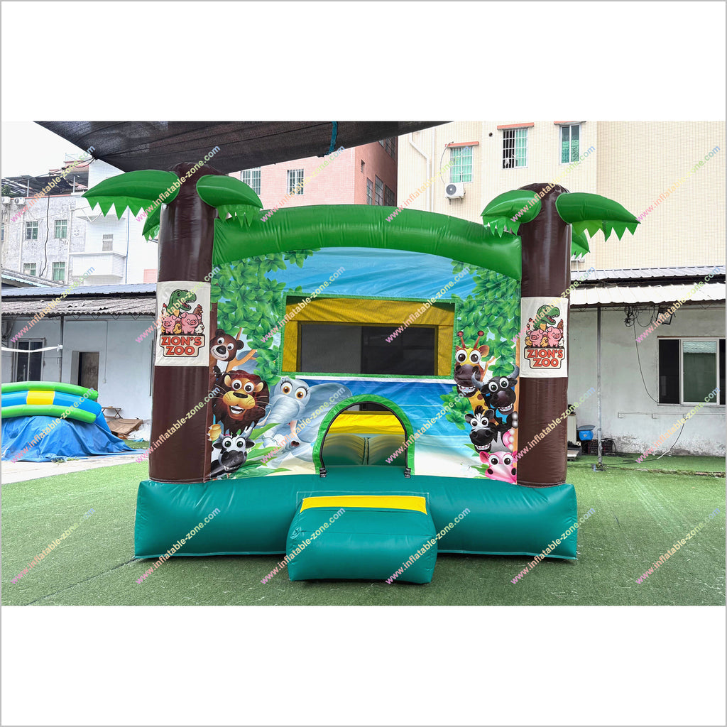 Inflatable Safari Animals Blast Zone Inflatable Bounce House Jungle Pa