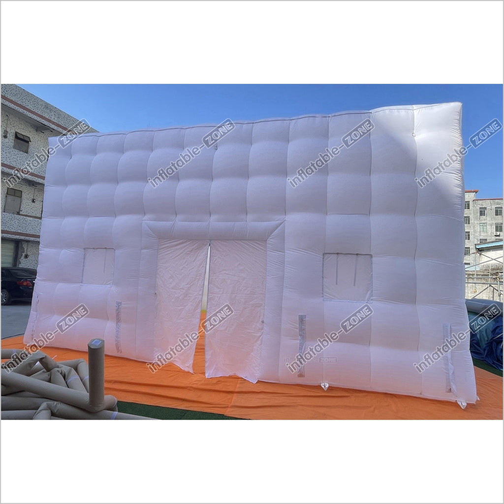 Outdoor Inflatable Nightclub White Large Inflatable Party Tent With LE ...