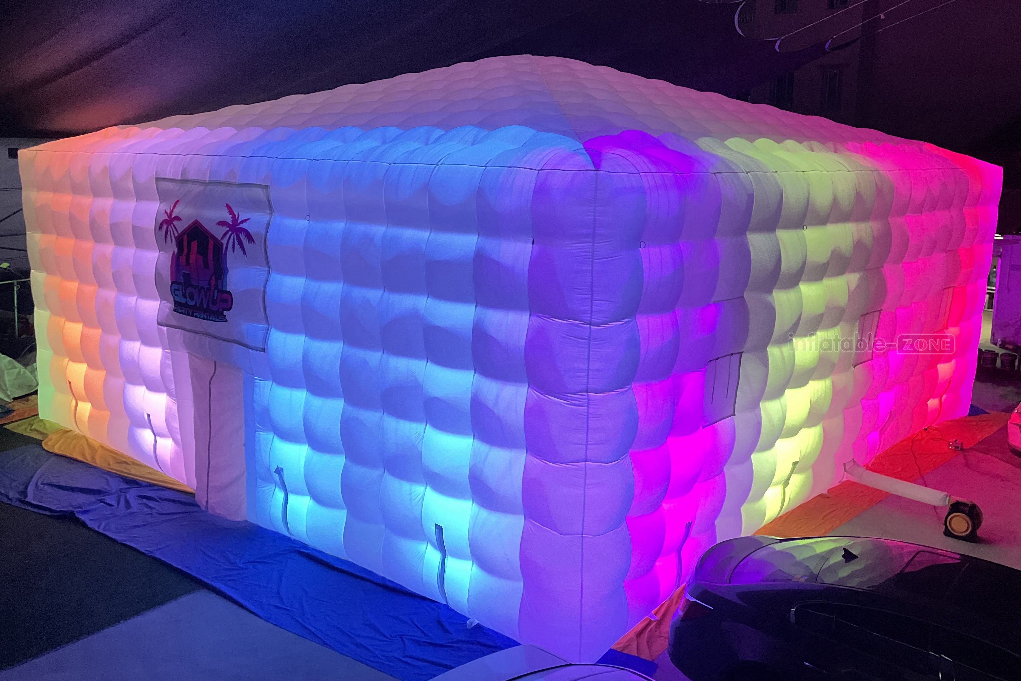 Inflatable Nightclub Giant Inflatable Air Tent With LED Lights For Wed ...