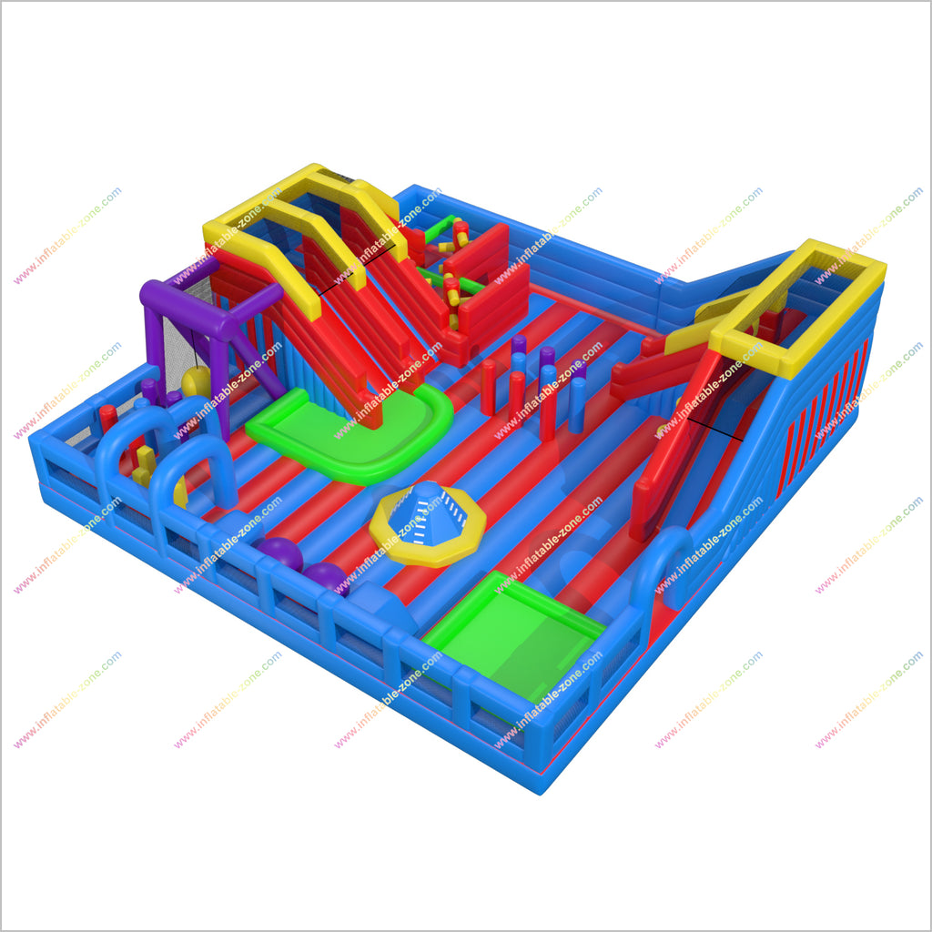 Biggest Amusement Park Inflatable Obstacle Course Pool Commercial Boun