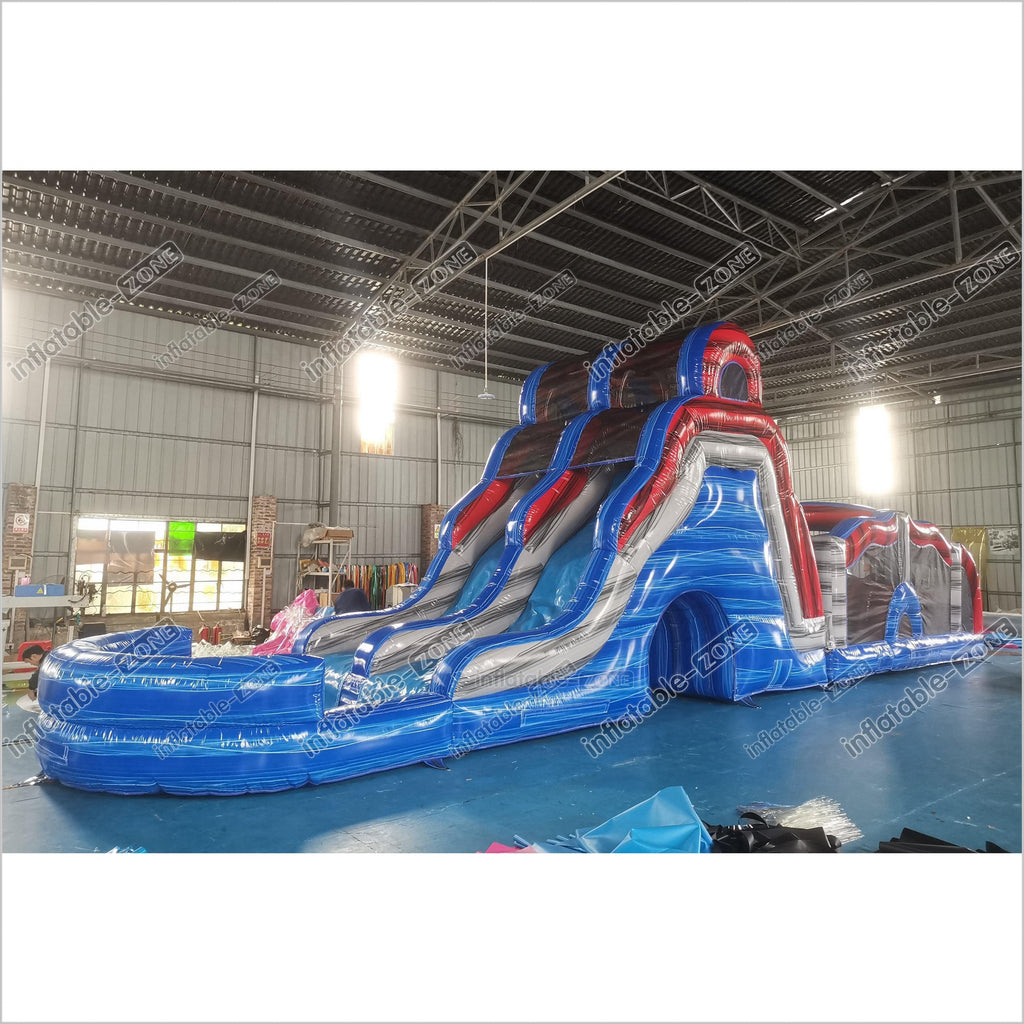 Indoor Slip And Slide Obstacle Course For Adults Swimming Pool Inflata ...