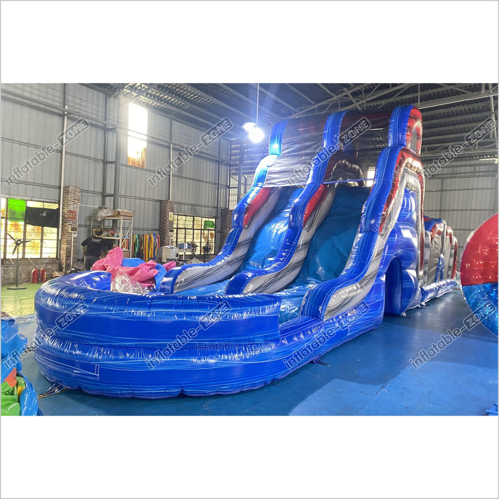 Indoor Slip And Slide Obstacle Course For Adults Swimming Pool Inflata ...